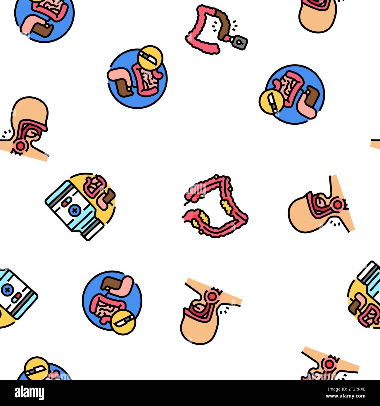 gastroenterologist doctor stomach seamless pattern vector Stock Vector ...