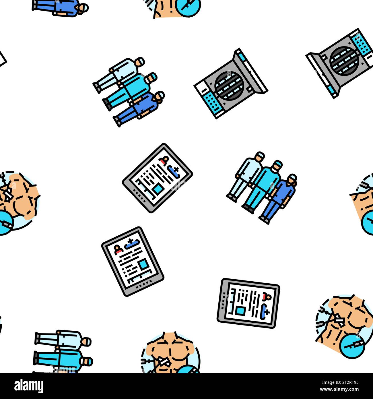 surgeon doctor hospital seamless pattern vector Stock Vector Image ...