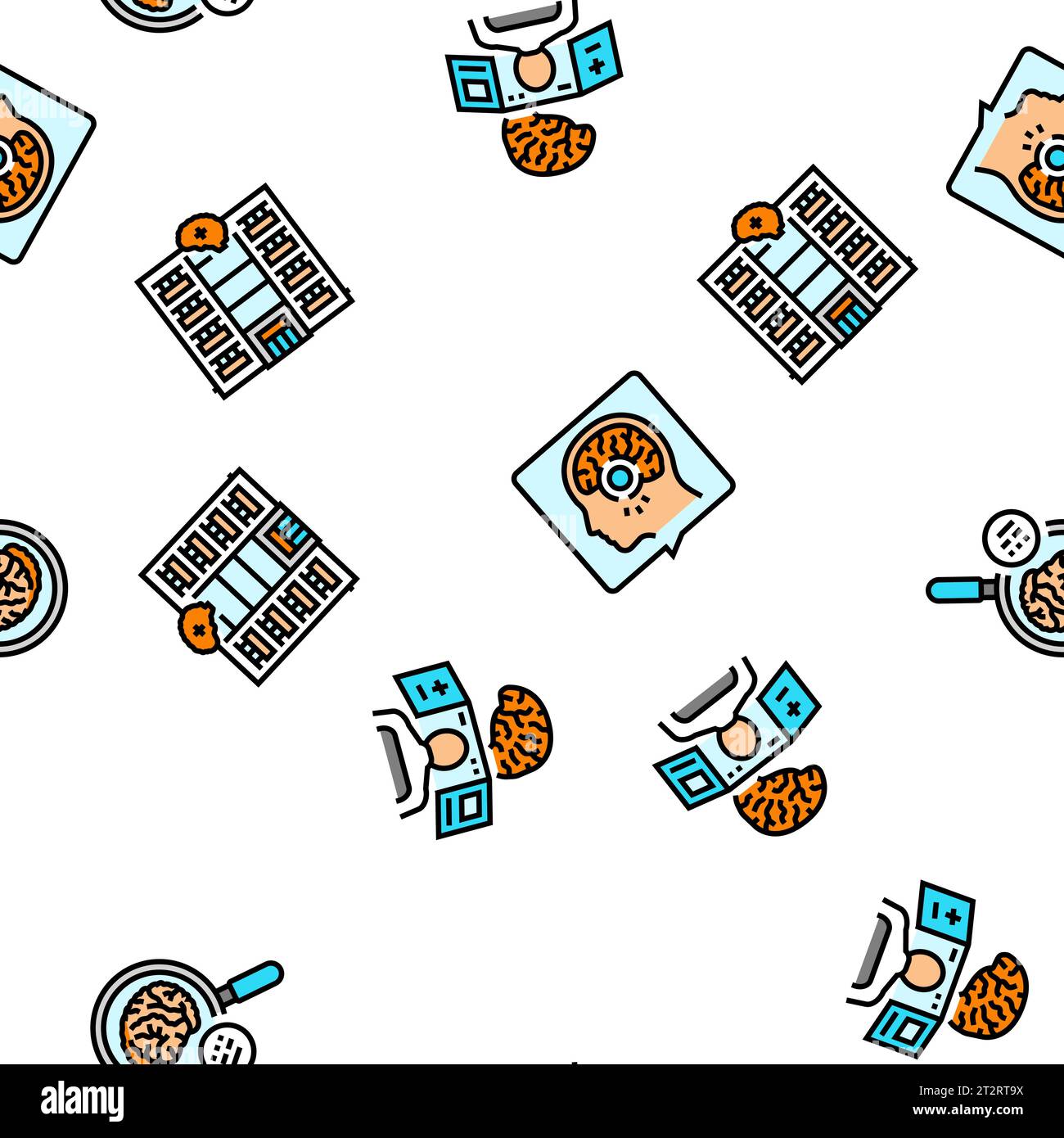 brain neurologist doctor seamless pattern vector Stock Vector Image ...