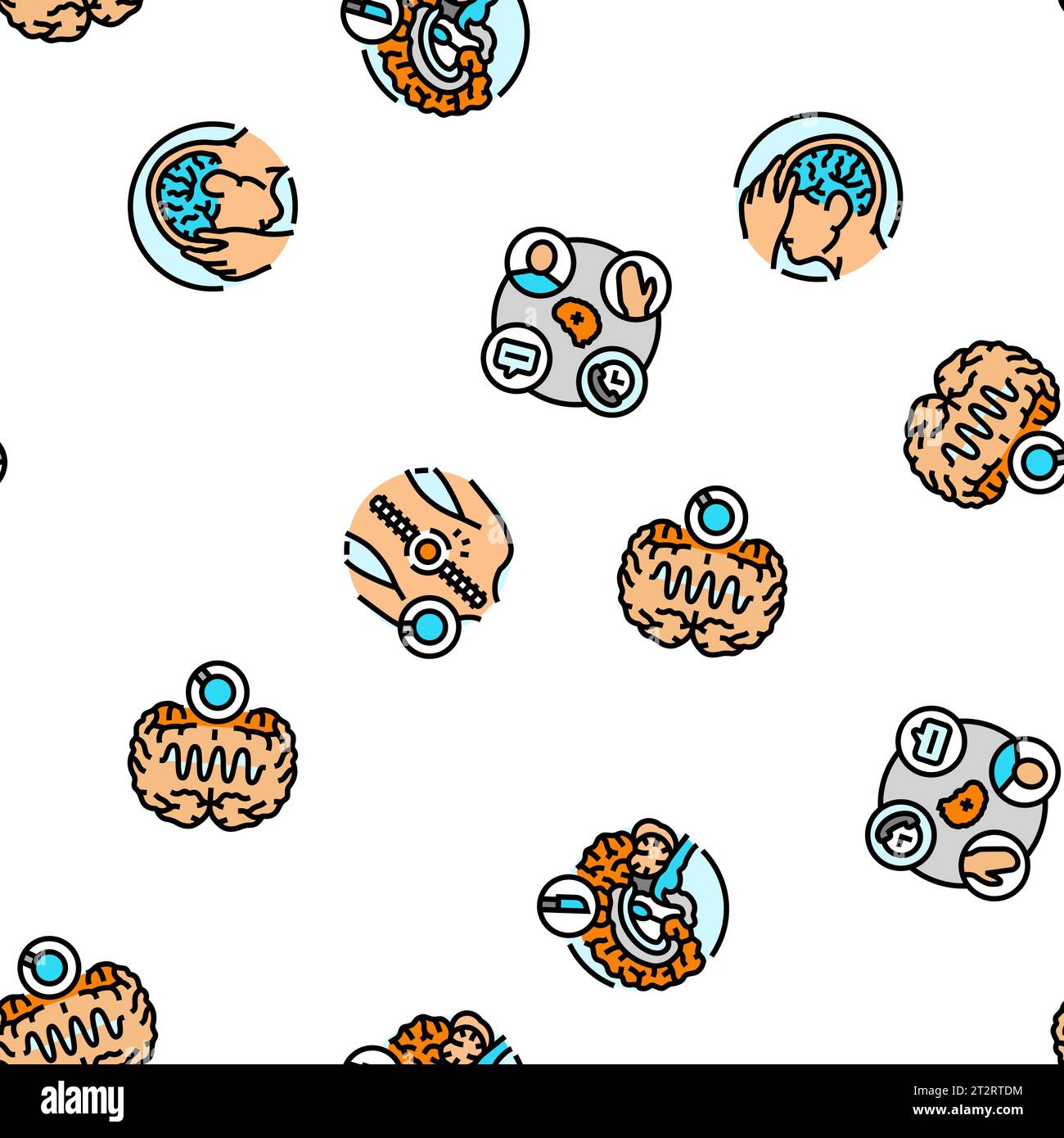 brain neurologist doctor seamless pattern vector Stock Vector Image ...