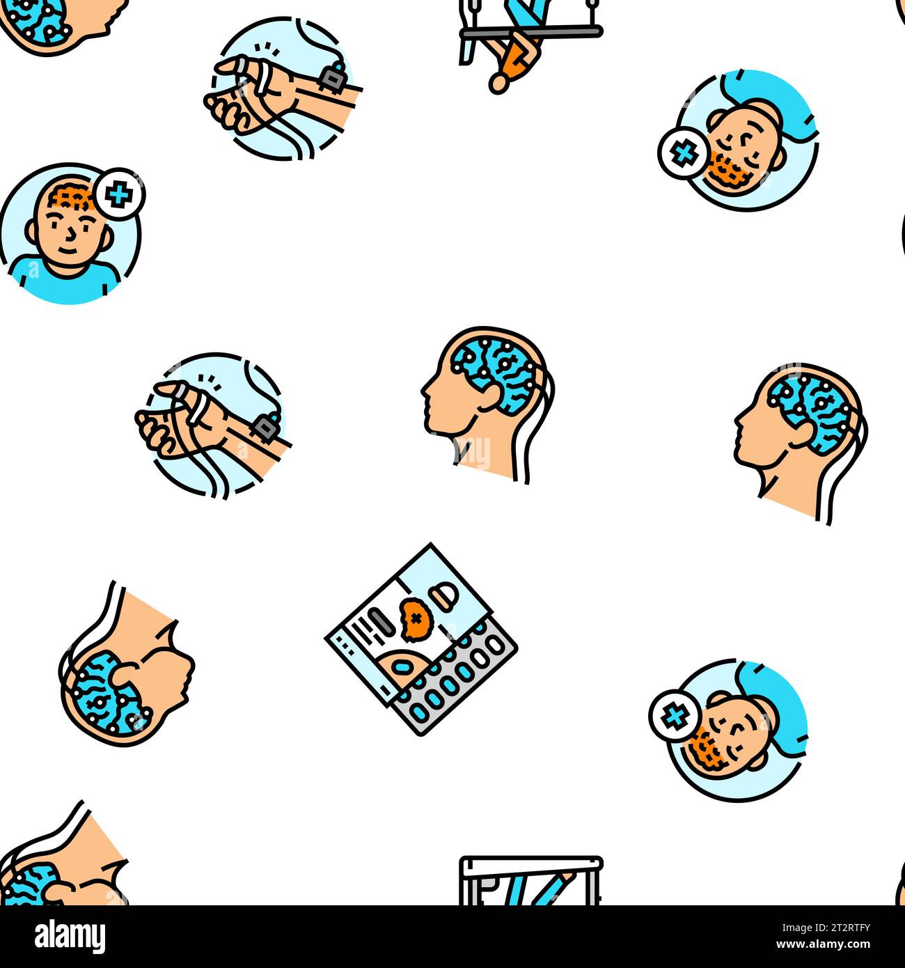 brain neurologist doctor seamless pattern vector Stock Vector Image & Art - Alamy
