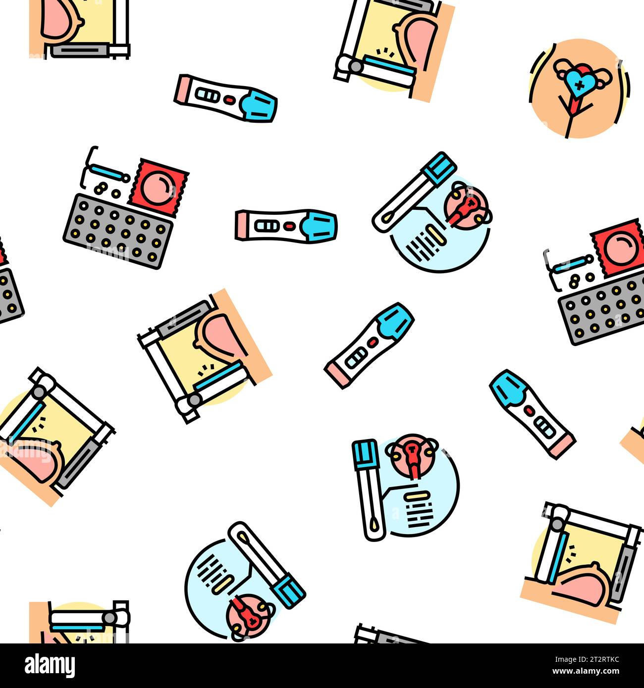 gynecologist doctor woman patient seamless pattern vector Stock Vector Image & Art - Alamy