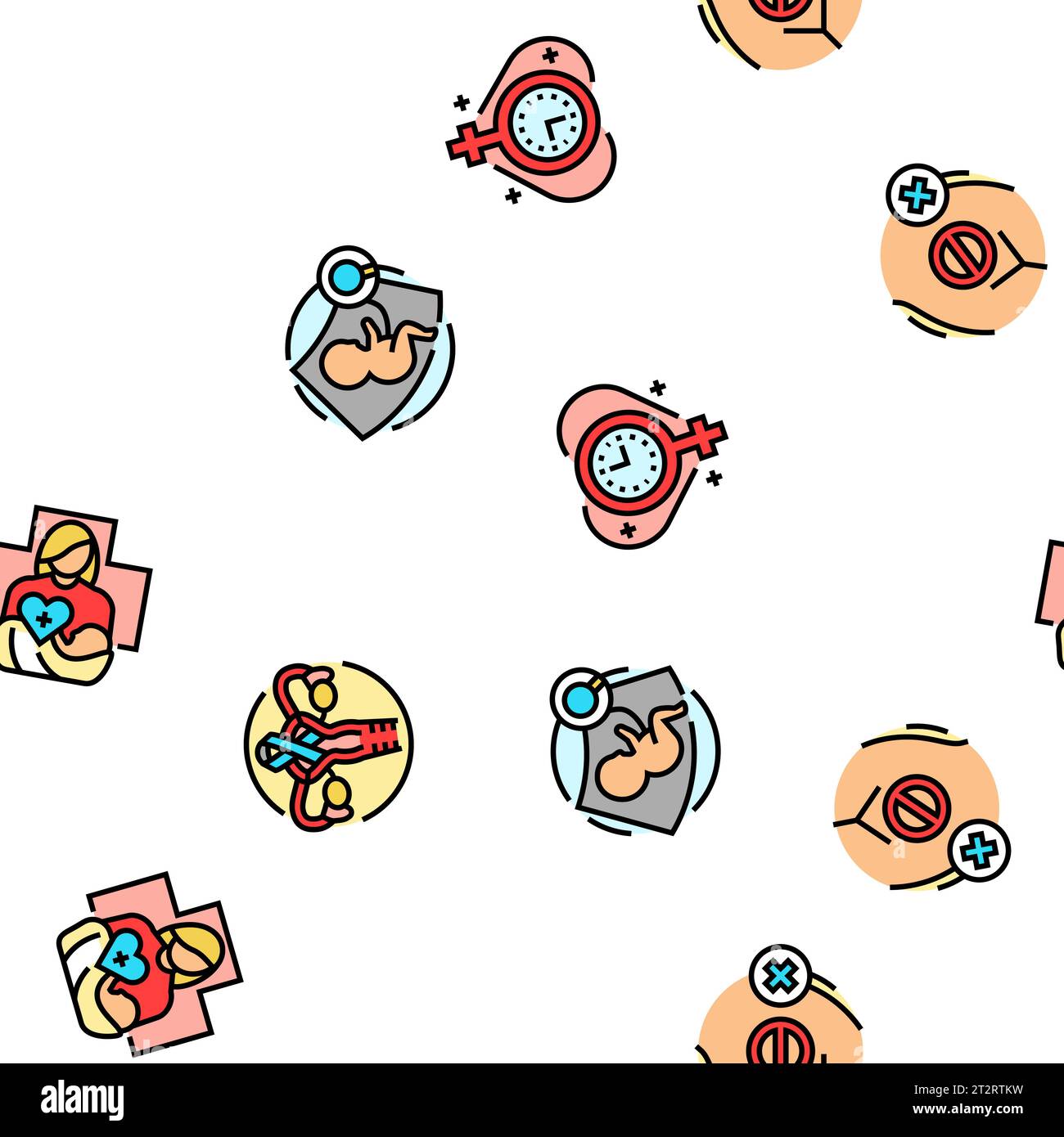 gynecologist doctor woman patient seamless pattern vector Stock Vector Image & Art - Alamy