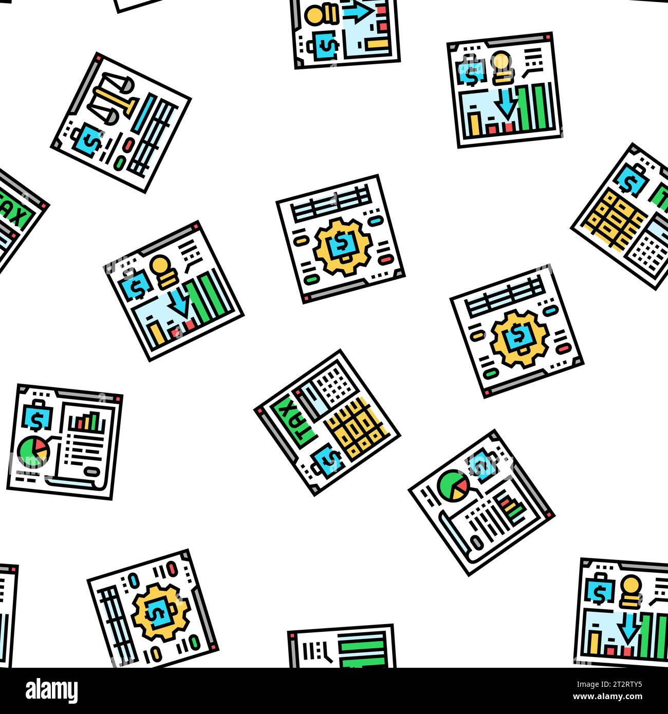 accountant tax office seamless pattern vector Stock Vector Image & Art ...