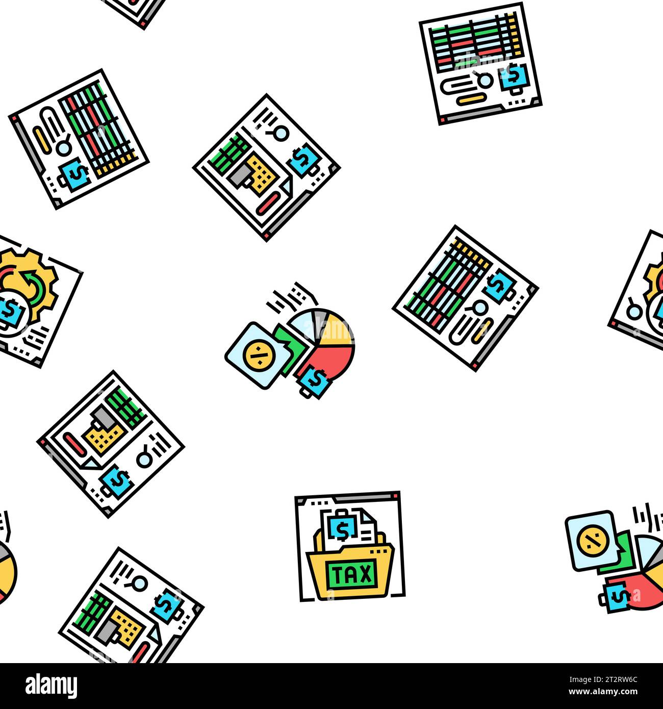 accountant tax office seamless pattern vector Stock Vector Image & Art ...