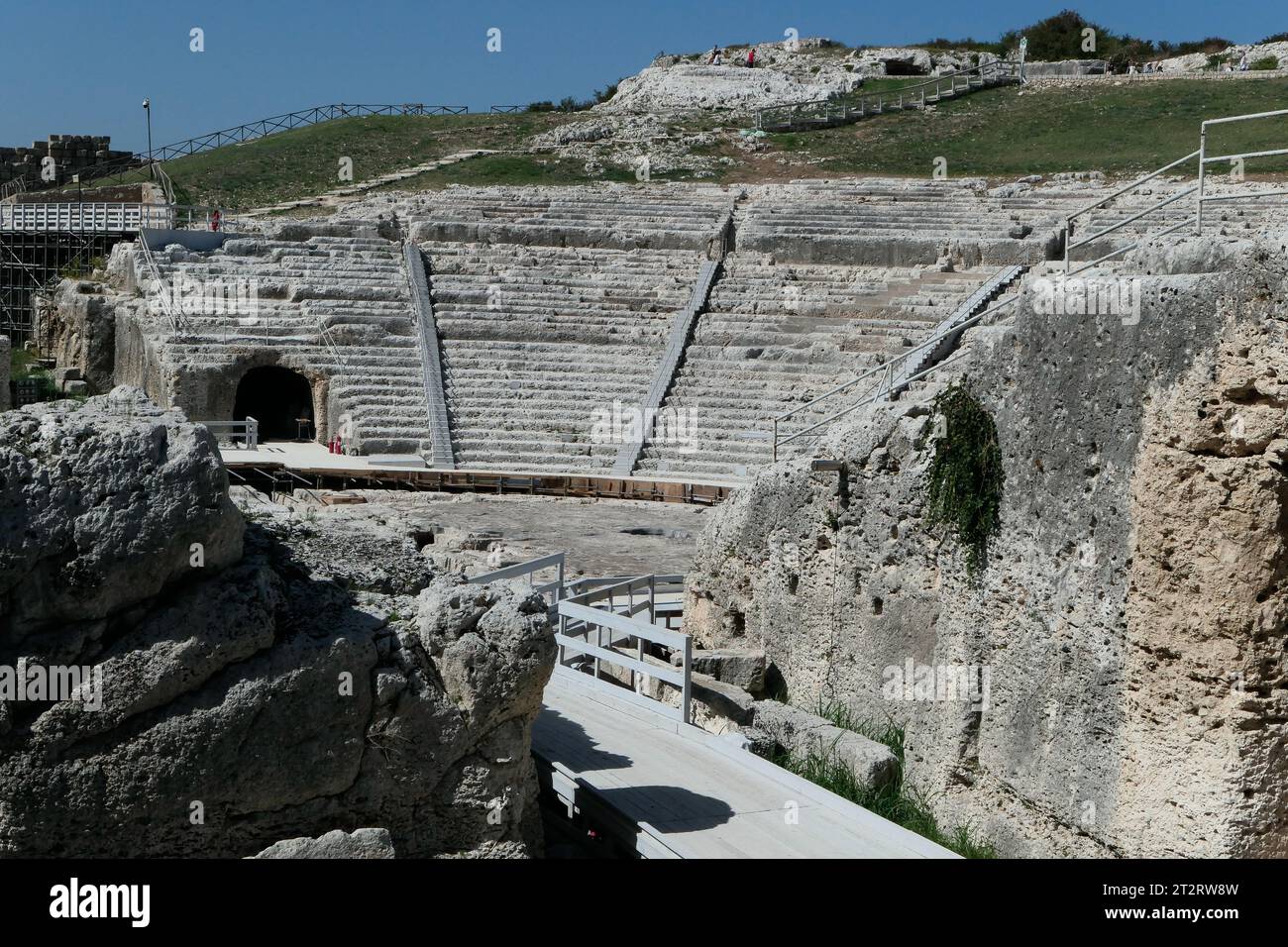 Amphitheatre at Syracuse, Sicily Stock Photo - Alamy