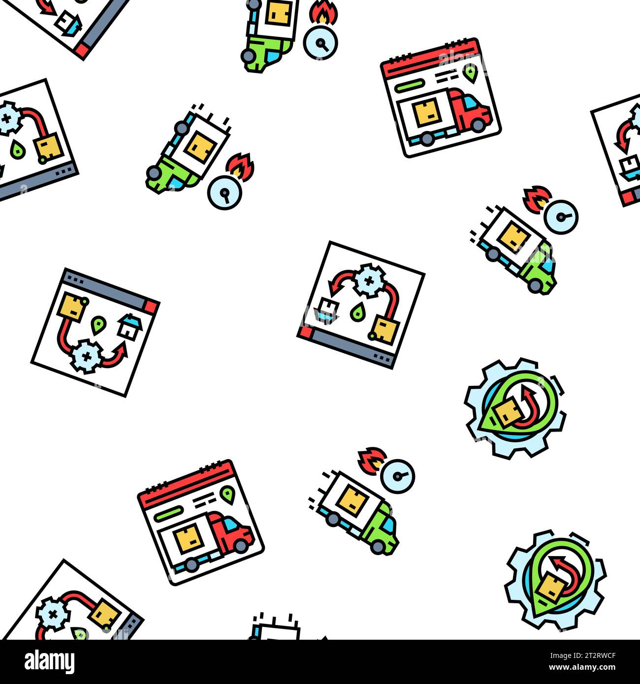 logistics manager warehouse seamless pattern vector Stock Vector Image ...