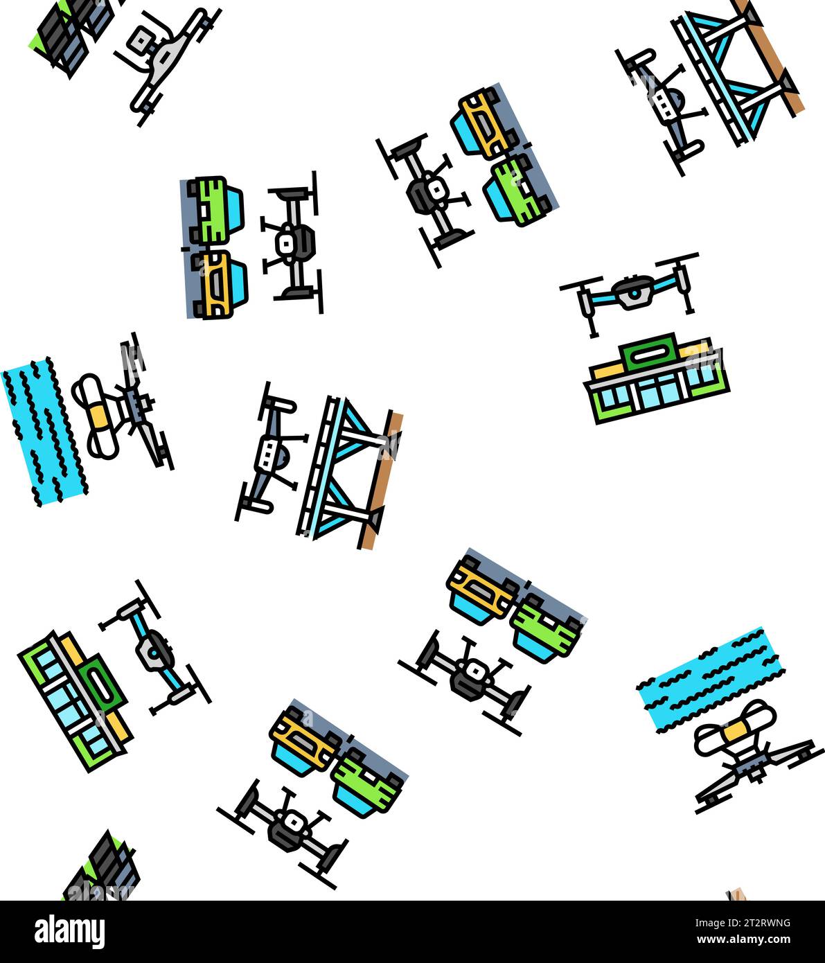 drone commercial use seamless pattern vector Stock Vector Image & Art ...
