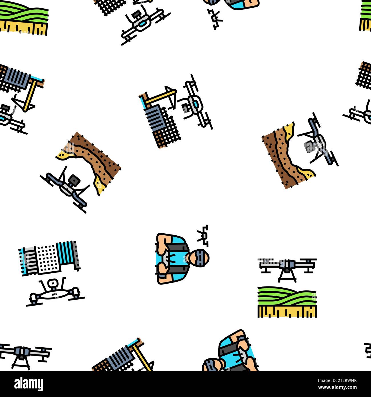 Drone Commercial Use Seamless Pattern Vector Stock Vector Image And Art