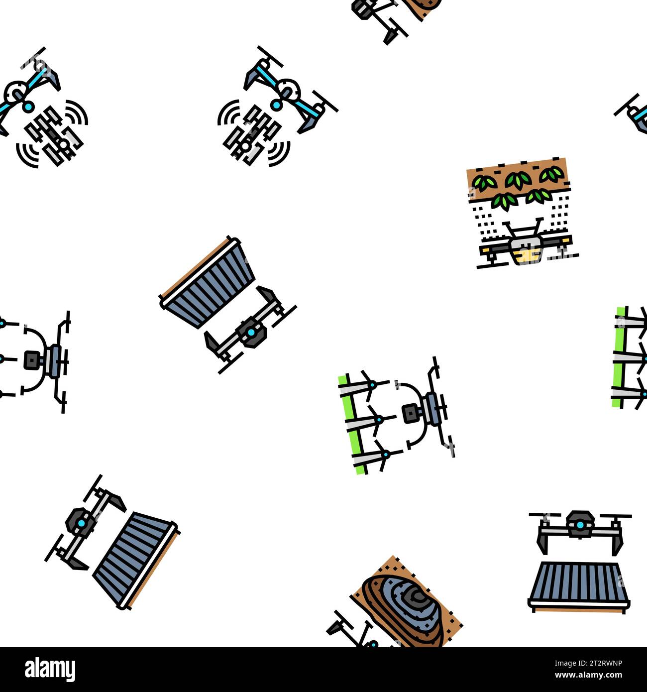 drone commercial use seamless pattern vector Stock Vector Image & Art ...