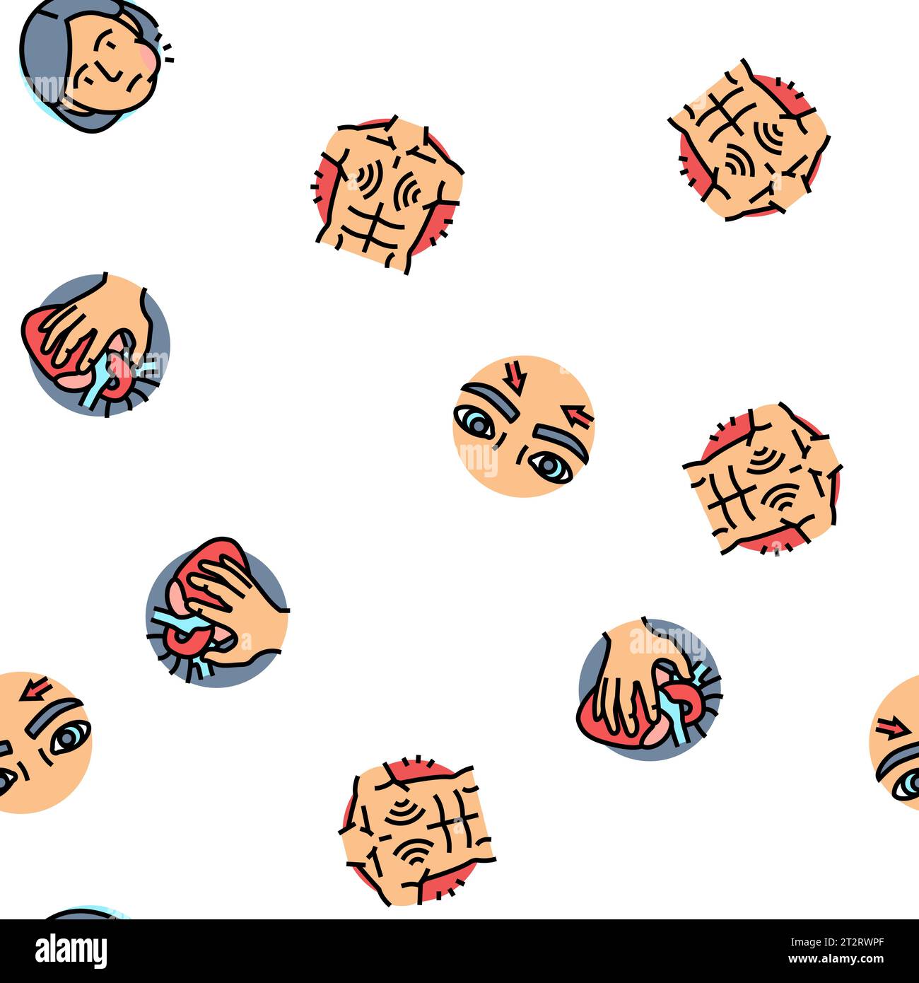 disease symptom health seamless pattern vector Stock Vector Image & Art ...