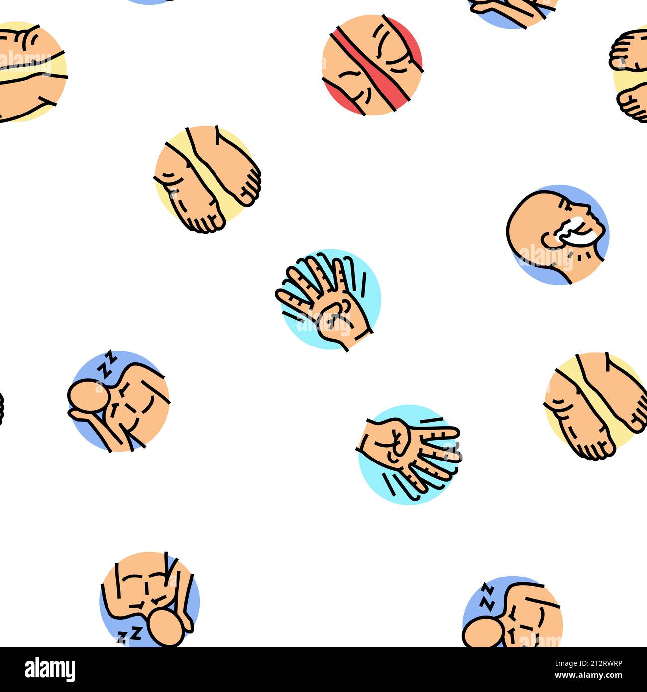 disease symptom health seamless pattern vector Stock Vector Image & Art ...