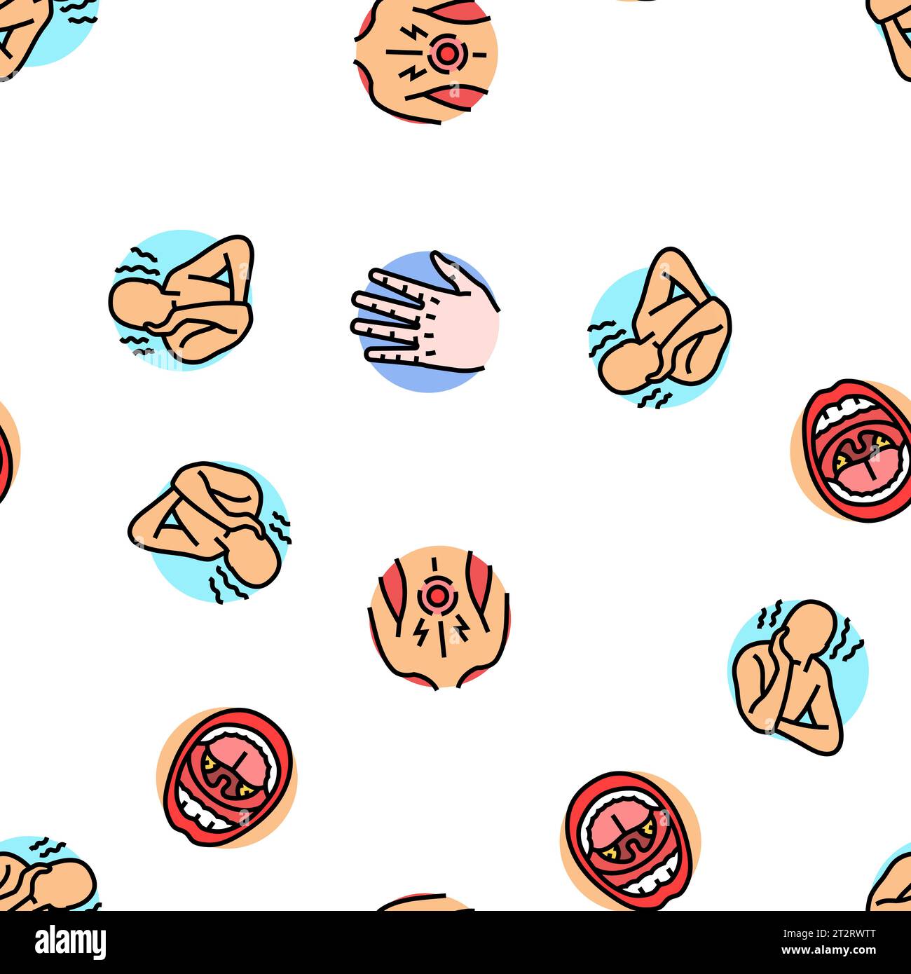 disease symptom health seamless pattern vector Stock Vector Image & Art ...