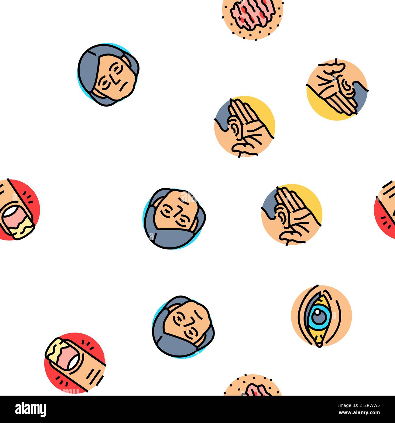 disease symptom health seamless pattern vector Stock Vector Image & Art ...