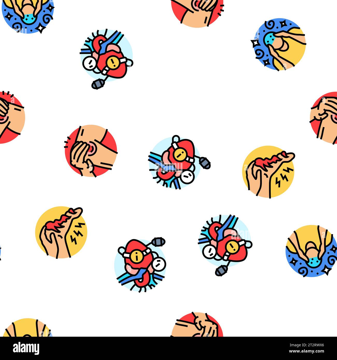 disease symptom health seamless pattern vector Stock Vector Image & Art ...