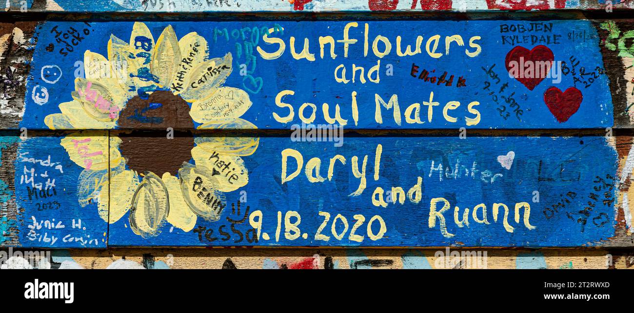 Graffiti is not only allowed but encouraged on the Anderson Dock ...