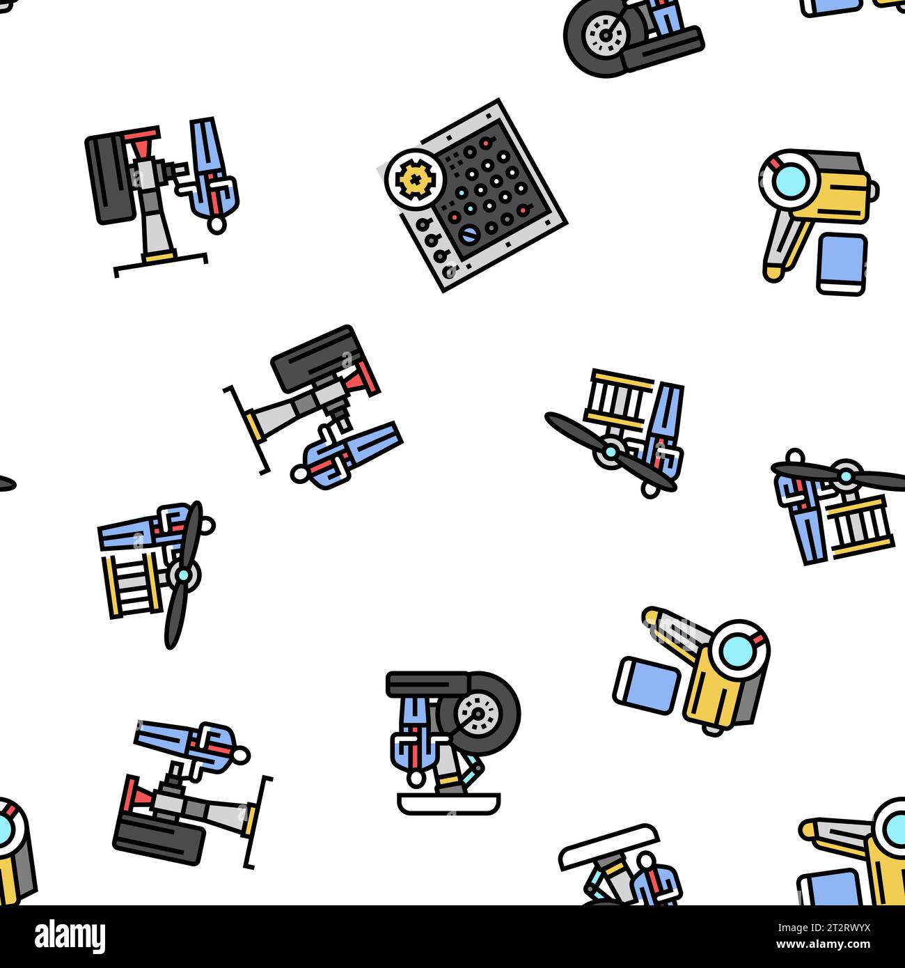 aircraft mechanic seamless pattern vector Stock Vector Image & Art - Alamy