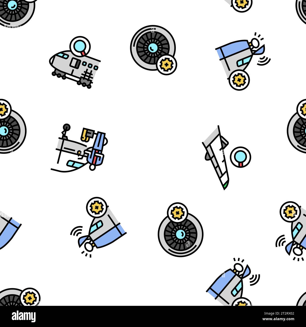 aircraft mechanic seamless pattern vector Stock Vector Image & Art - Alamy