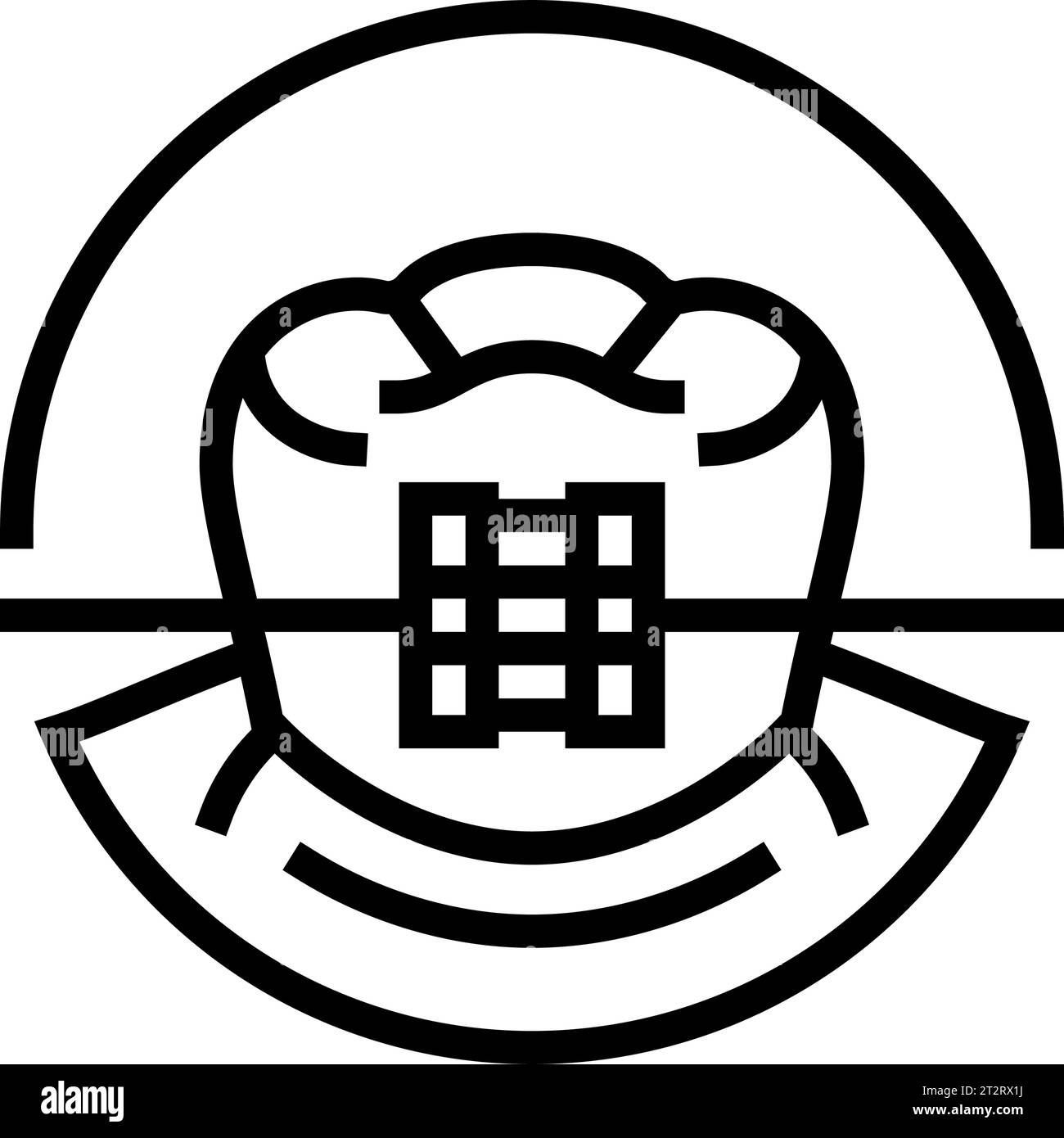 Orthodontic Braces Line Icon Vector Illustration Stock Vector Image And Art Alamy