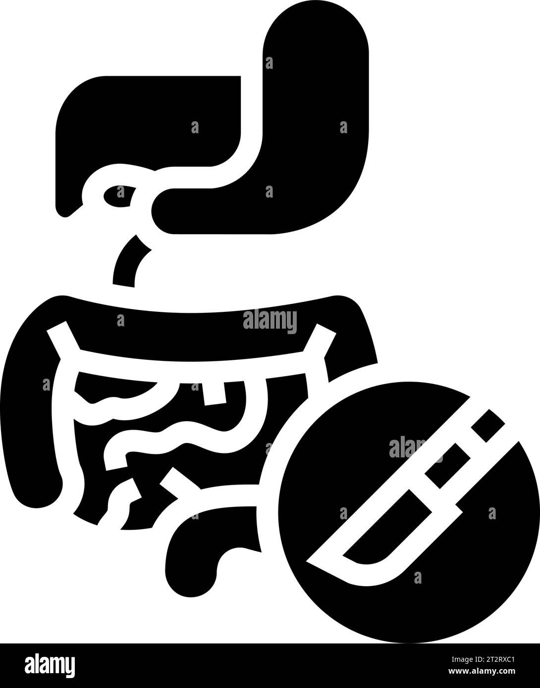 gastrointestinal surgery glyph icon vector illustration Stock Vector ...