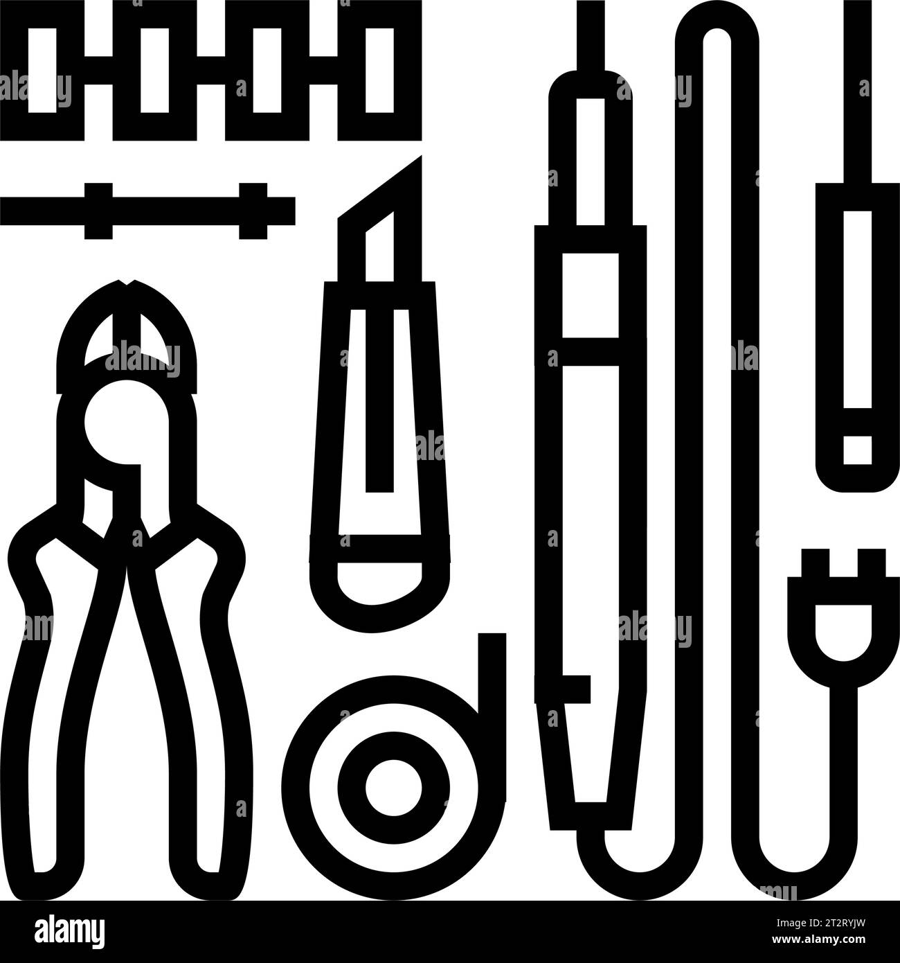 electronic tools electronics line icon vector illustration Stock Vector ...