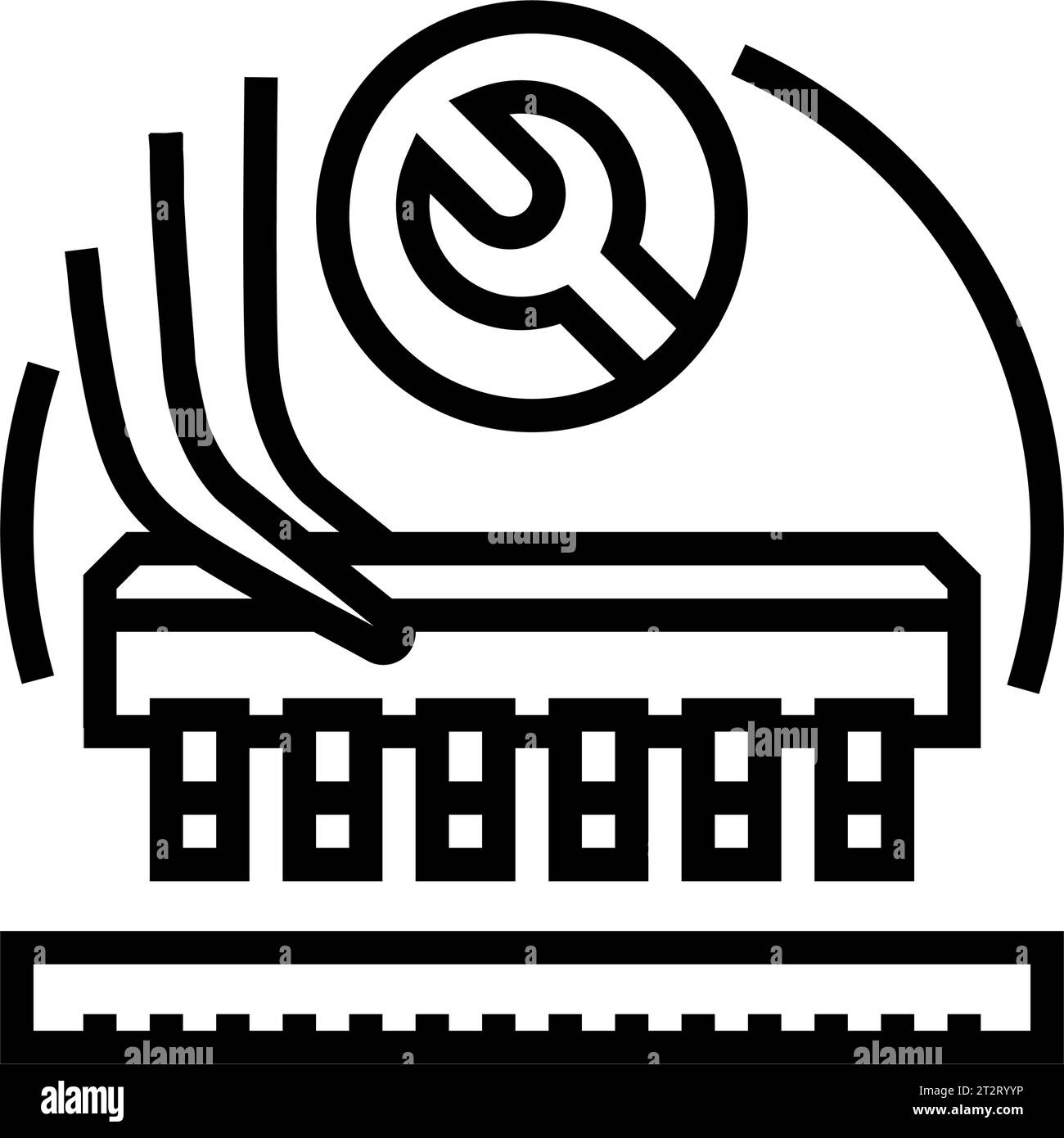 electronic assembly electronics line icon vector illustration Stock ...