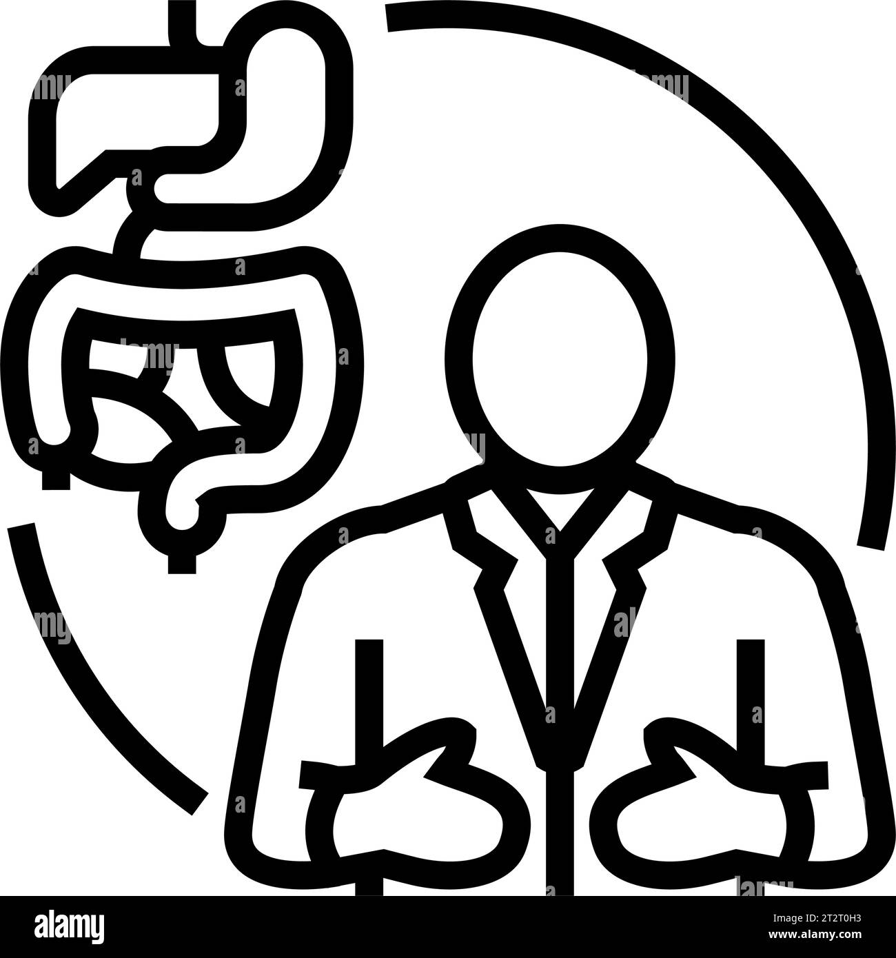 gastrointestinal doctor line icon vector illustration Stock Vector ...