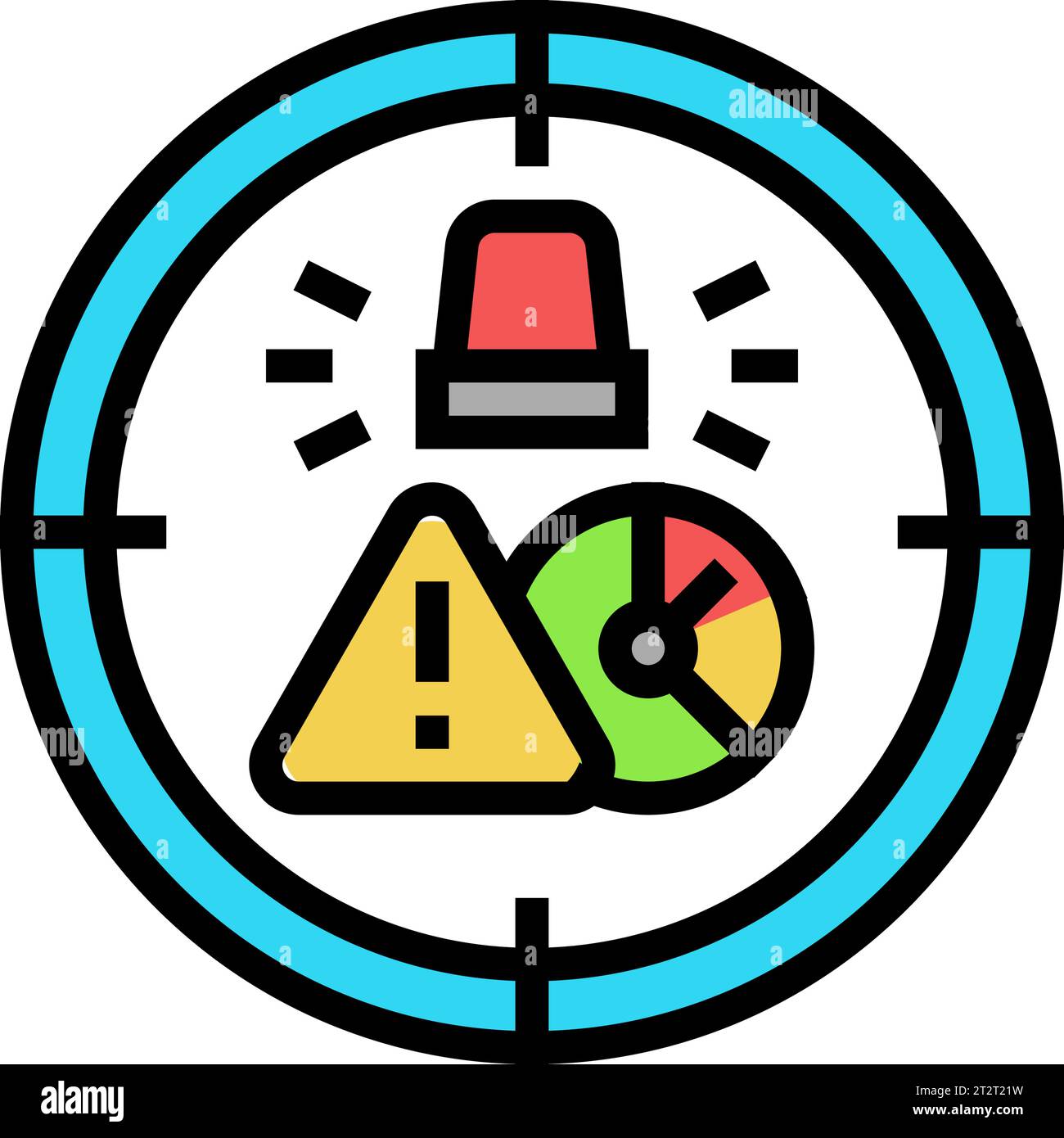 alert risk color icon vector illustration Stock Vector Image & Art - Alamy