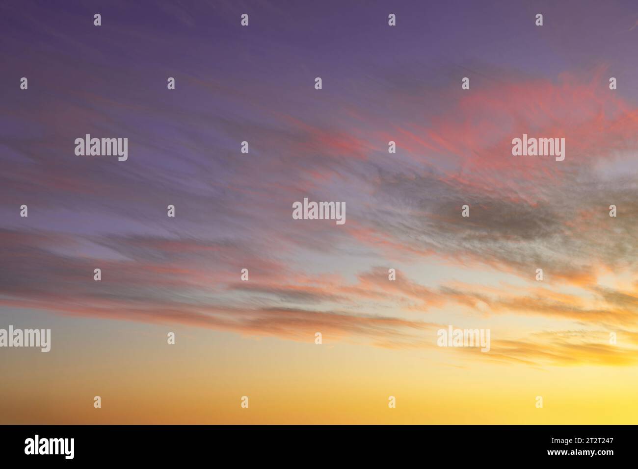 Glowing real sky at sunset texture background overlay. Dramatic red ...