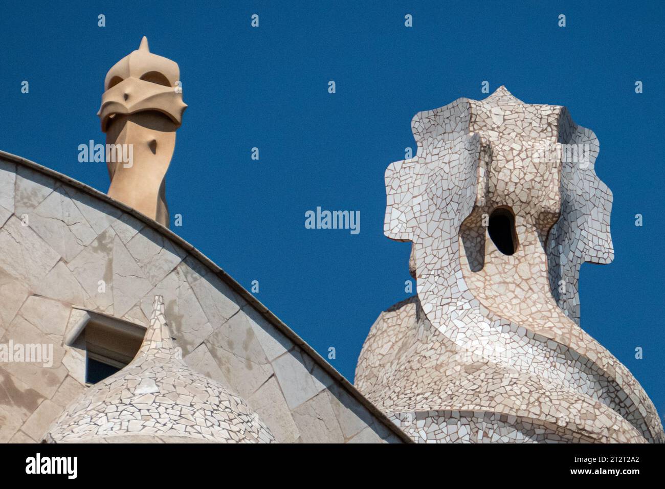 Details of the work of a genius called Gaudi in Barcelona Stock Photo ...
