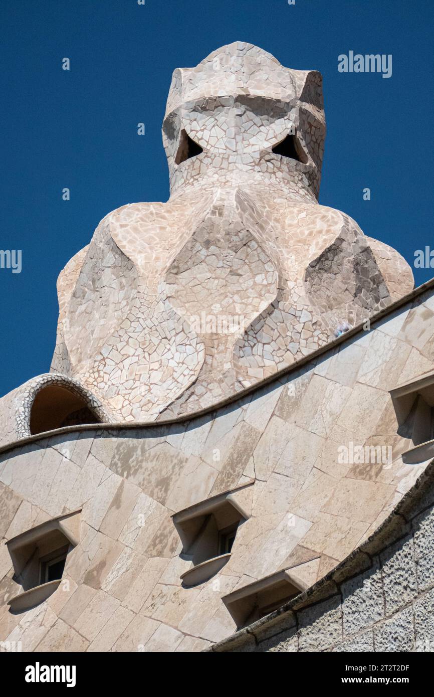 Details of the work of a genius called Gaudi in Barcelona Stock Photo ...