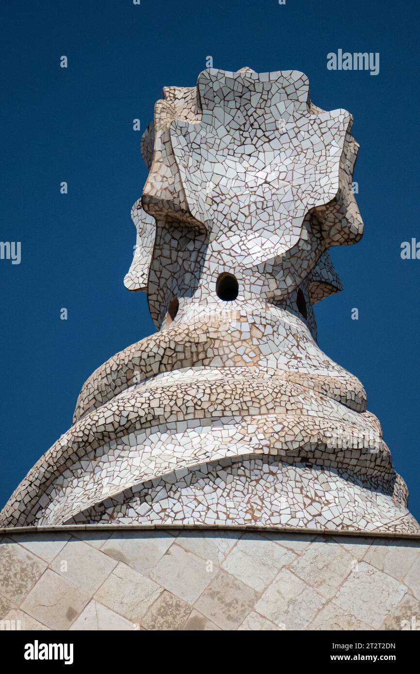 Details of the work of a genius called Gaudi in Barcelona Stock Photo ...