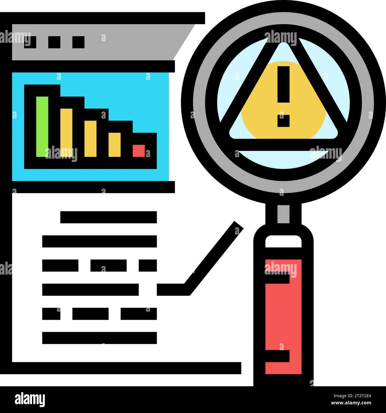 analysis risk color icon vector illustration Stock Vector Image & Art ...