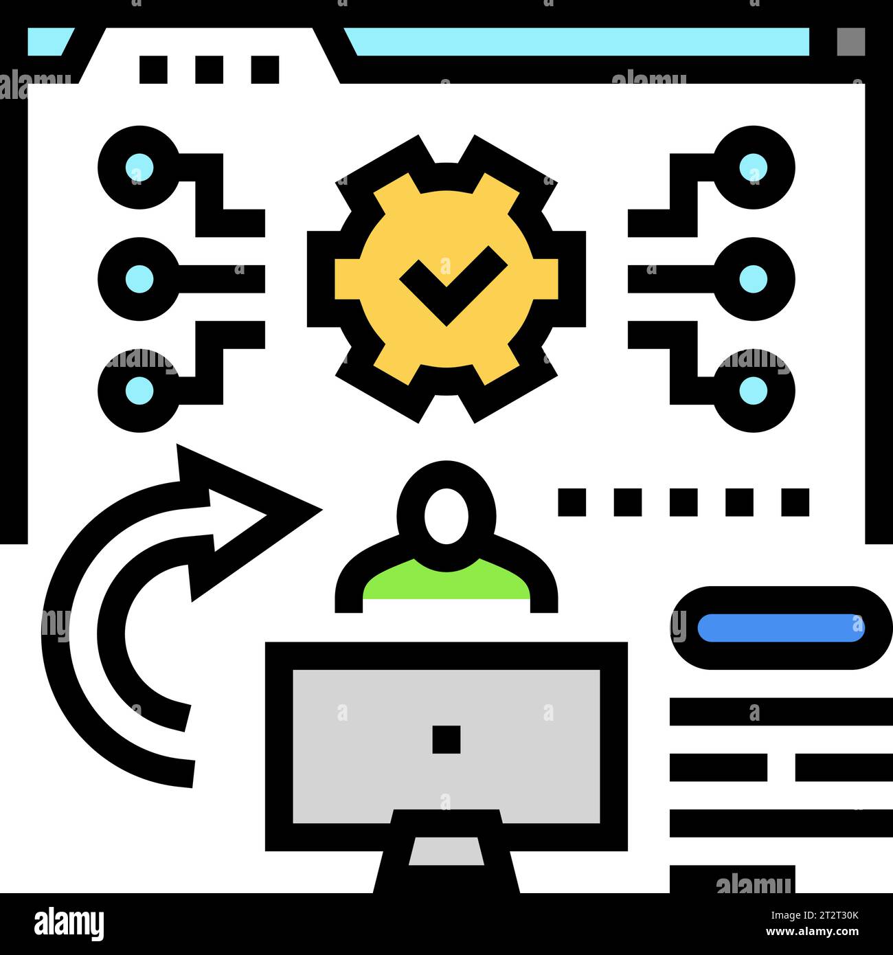 system evaluation analyst color icon vector illustration Stock Vector ...