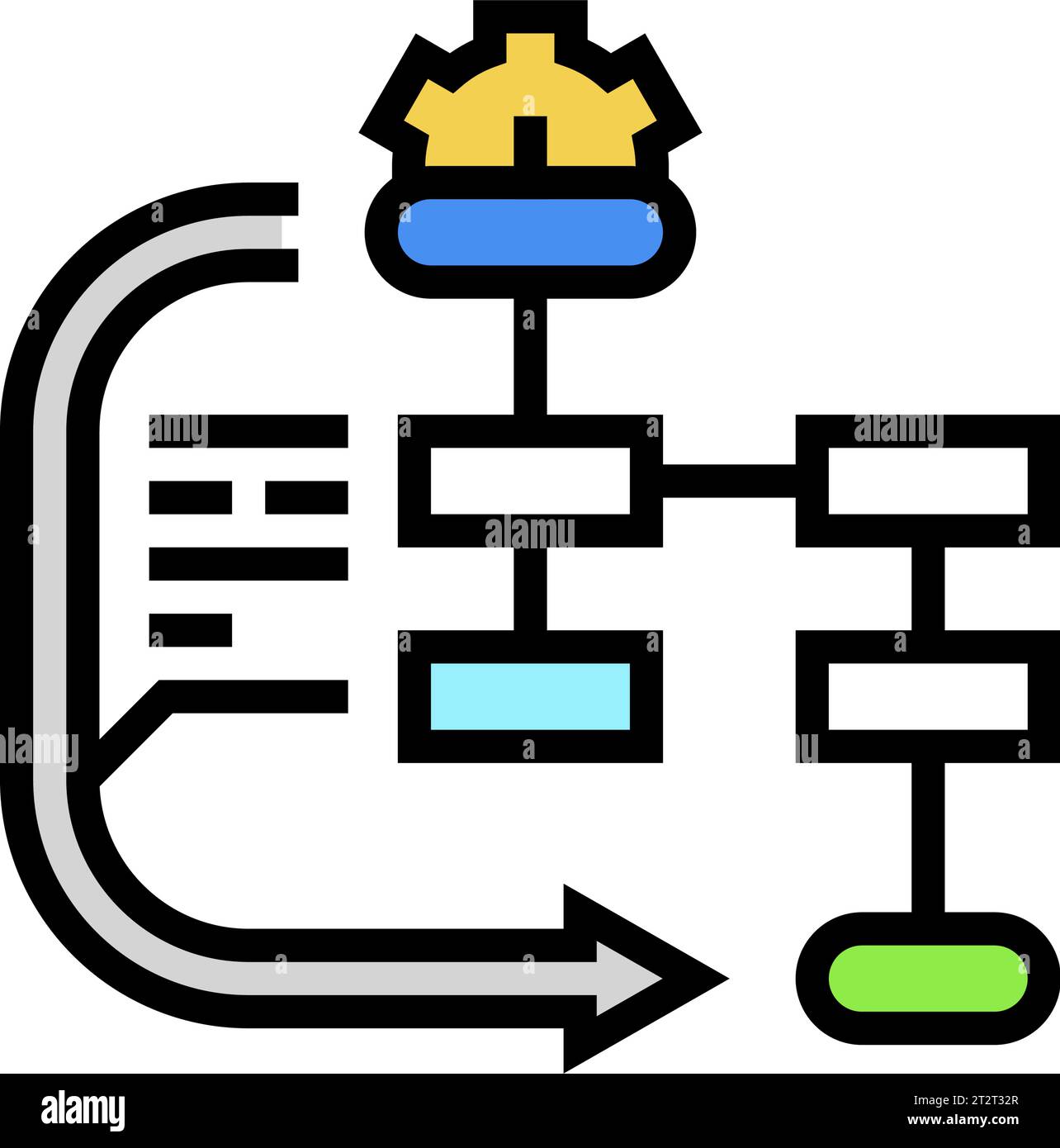 Uml Diagrams Analyst Color Icon Vector Illustration Stock Vector Image