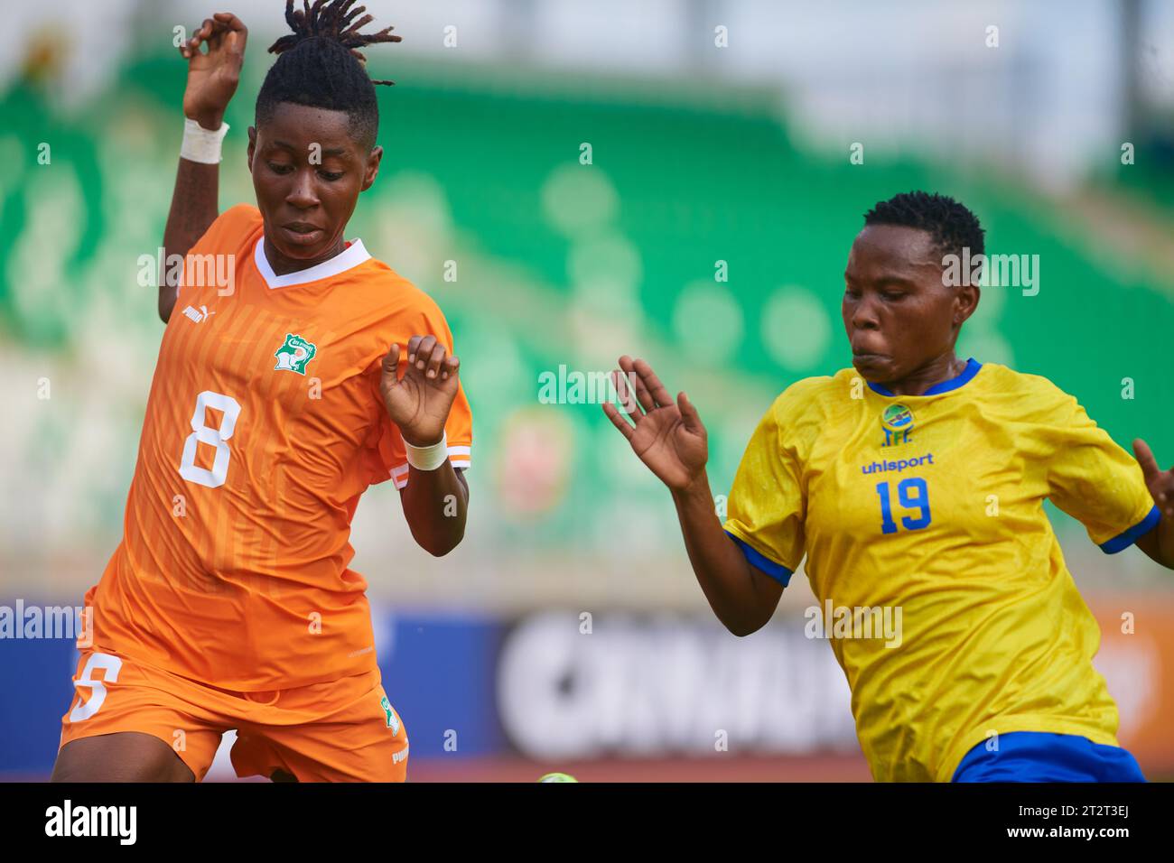 Kokora Sylviane and the Tanzanian Happyness Mwaipaja in the middle of a ...