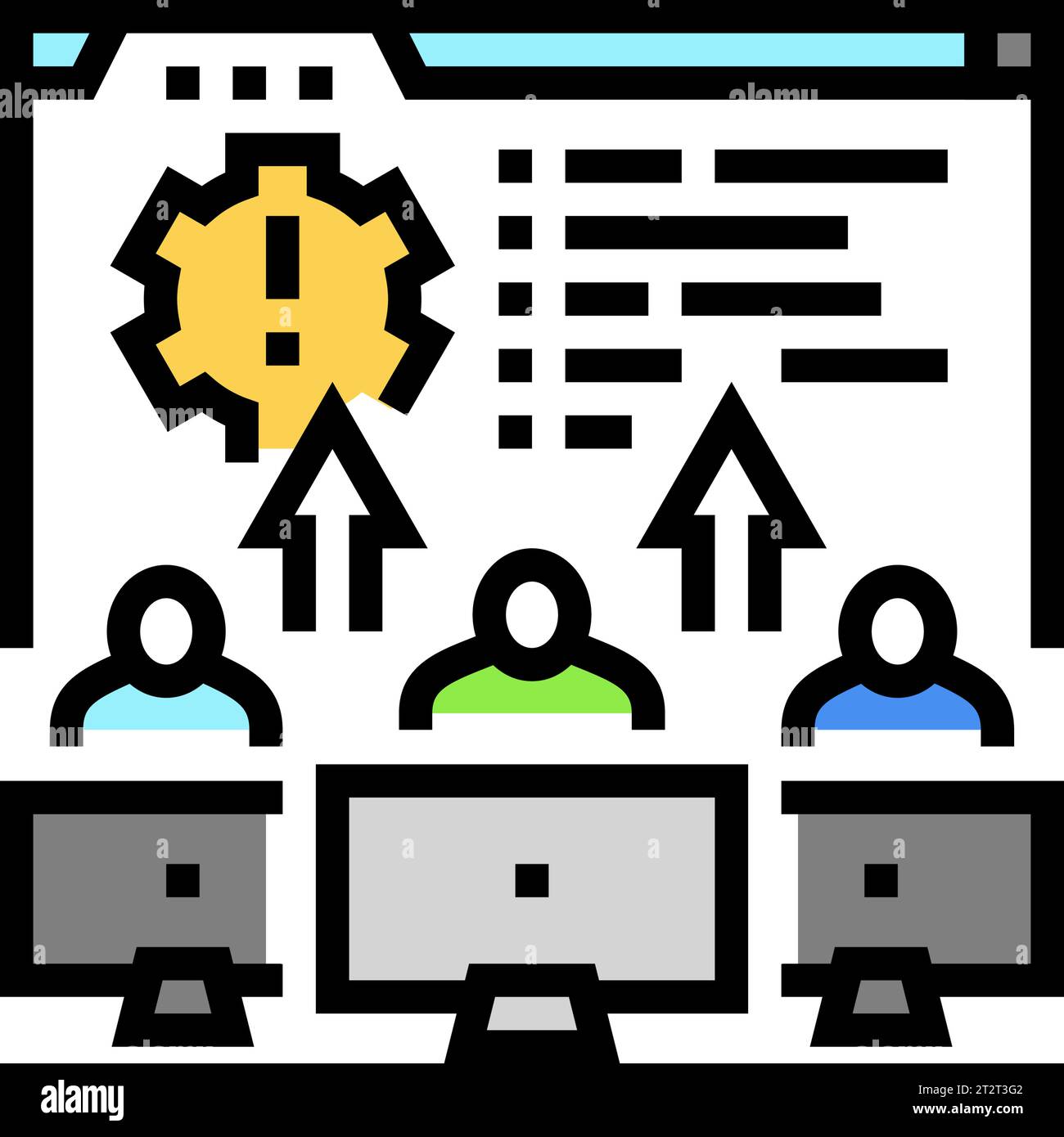 Requirement Gathering Analyst Color Icon Vector Illustration Stock