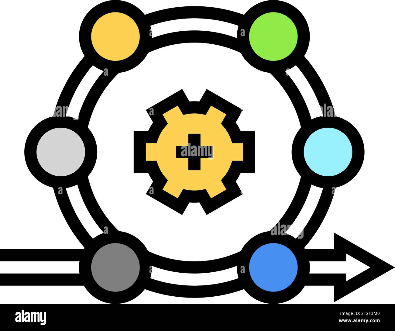 Agile Methodology Analyst Color Icon Vector Illustration Stock Vector