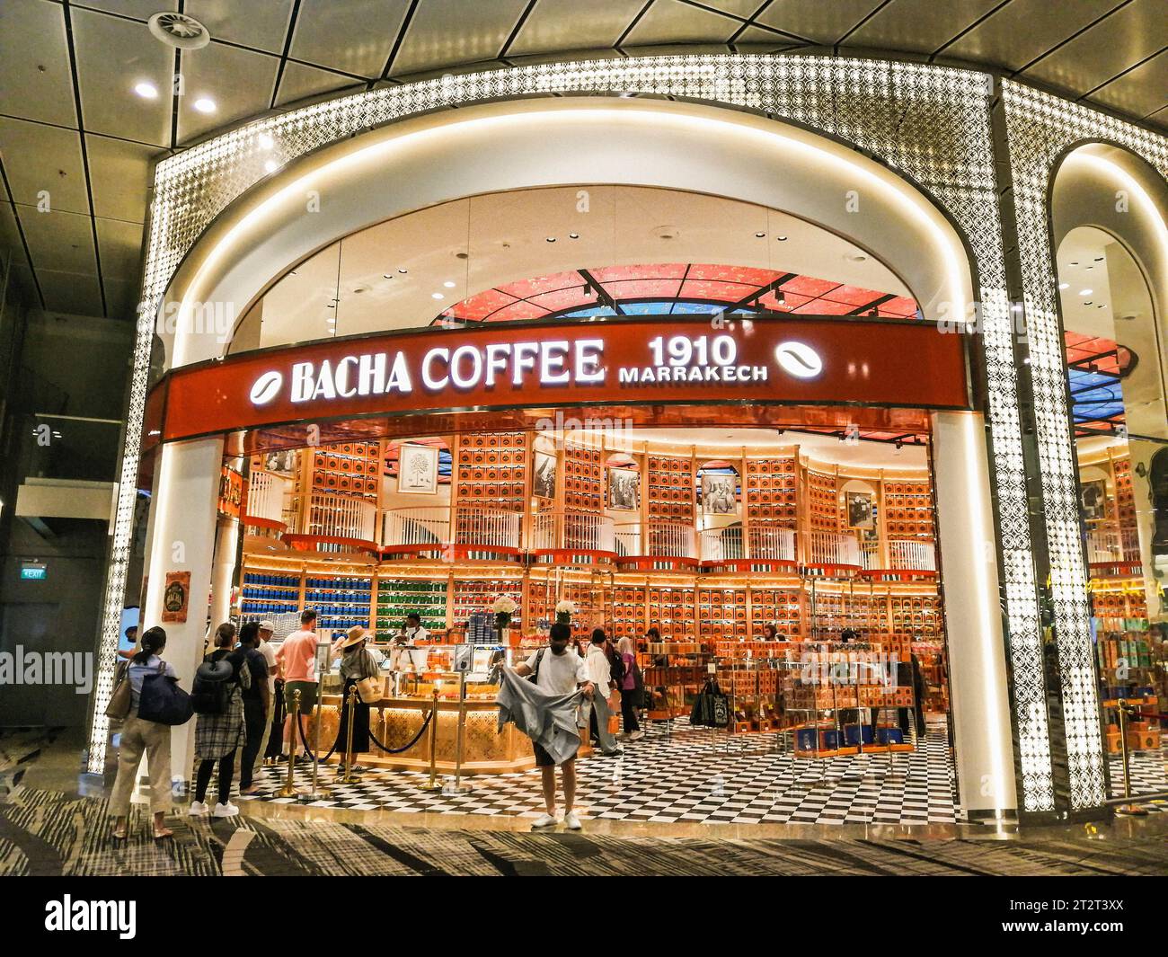 Singapore, Changi airport, Bacha coffee shop Stock Photo - Alamy