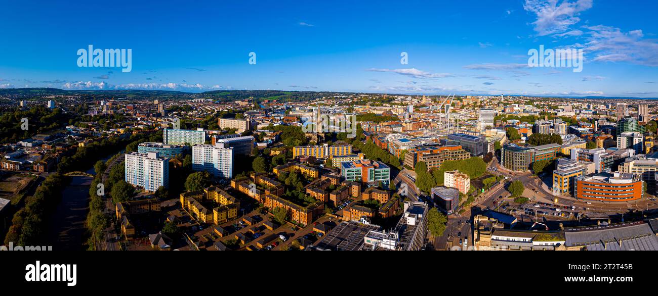 Aerial view of central Bristol in sunny morning, England Stock Photo ...
