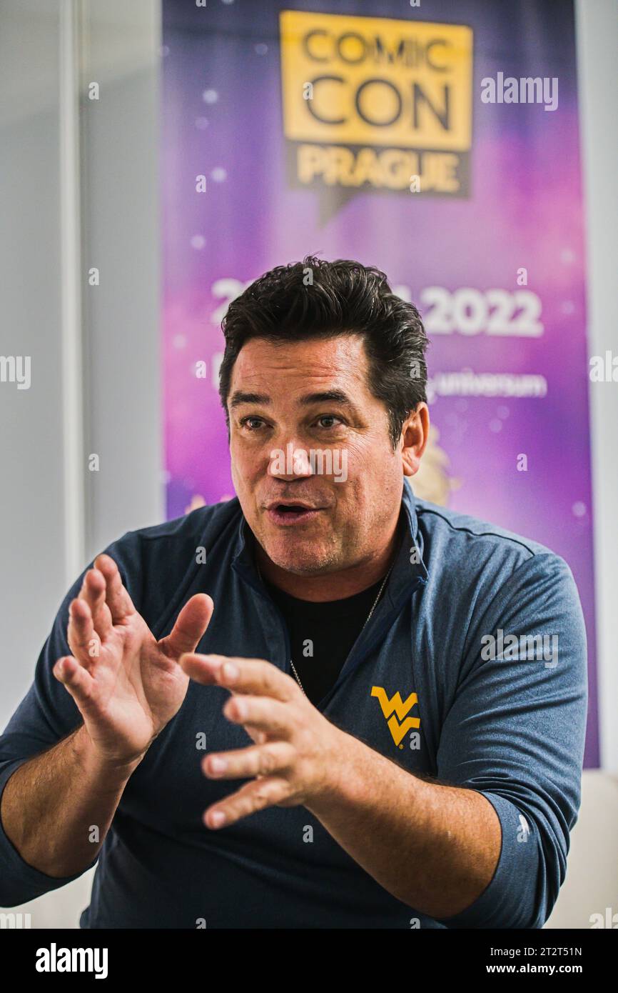 Brno, Czech Republic. 21st Oct, 2023. American actor Dean Cain speaks ...