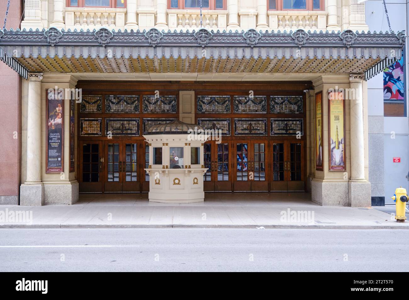 facade and marquee of the Elgin and Winter Garden Theatre Centre Stock ...
