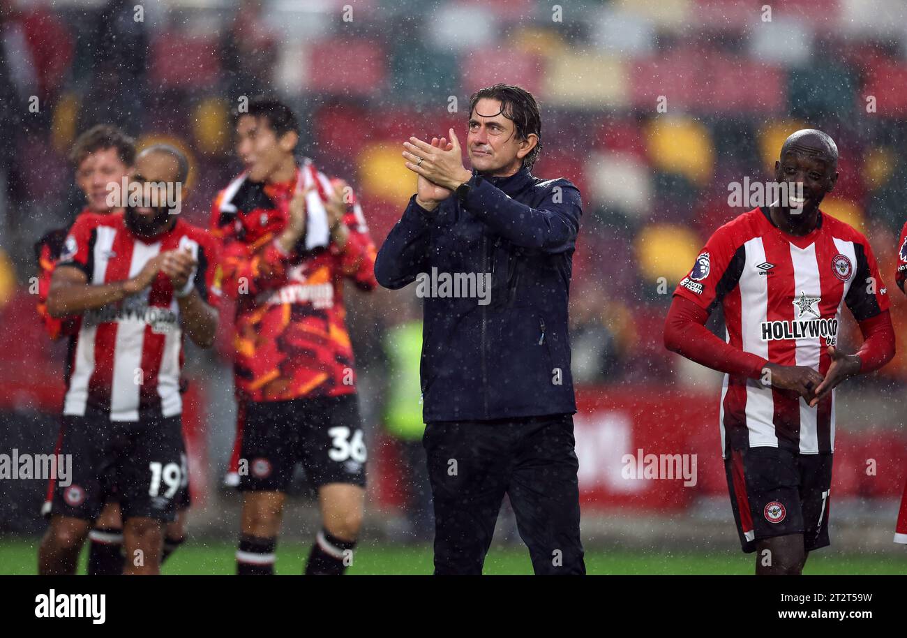 Brentford manager Thomas Frank after the final whistle of the Premier ...