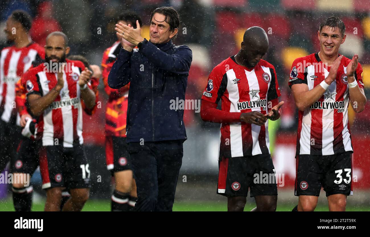 Brentford manager Thomas Frank after the final whistle of the Premier ...