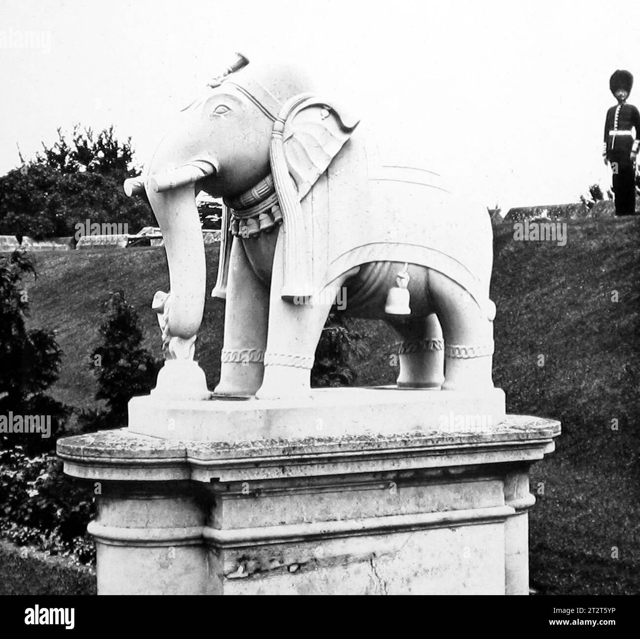 The Lucknow Elephant, Windsor Castle gardens, Victorian period Stock ...