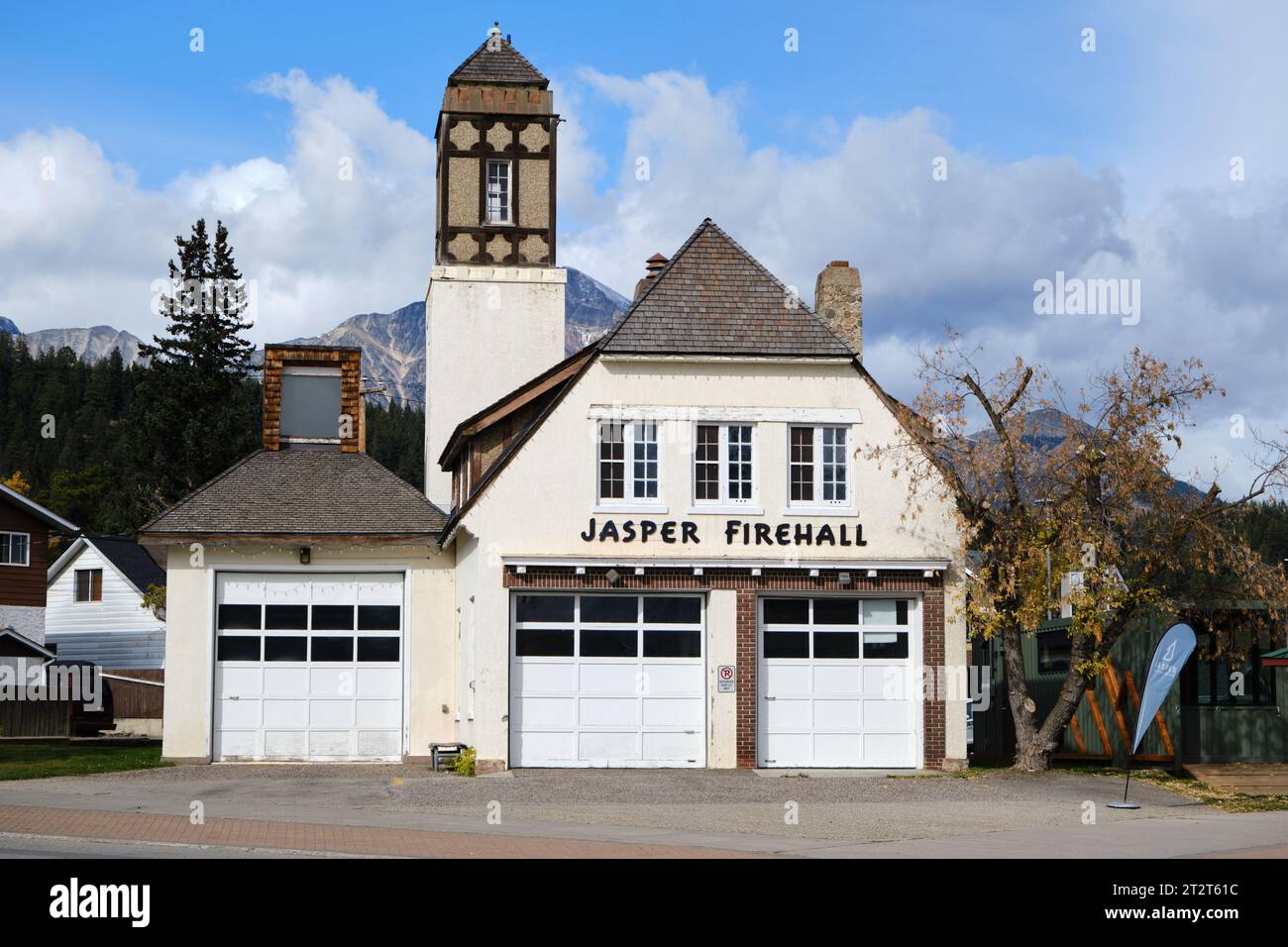 Historic Jasper Firehall building Stock Photo - Alamy