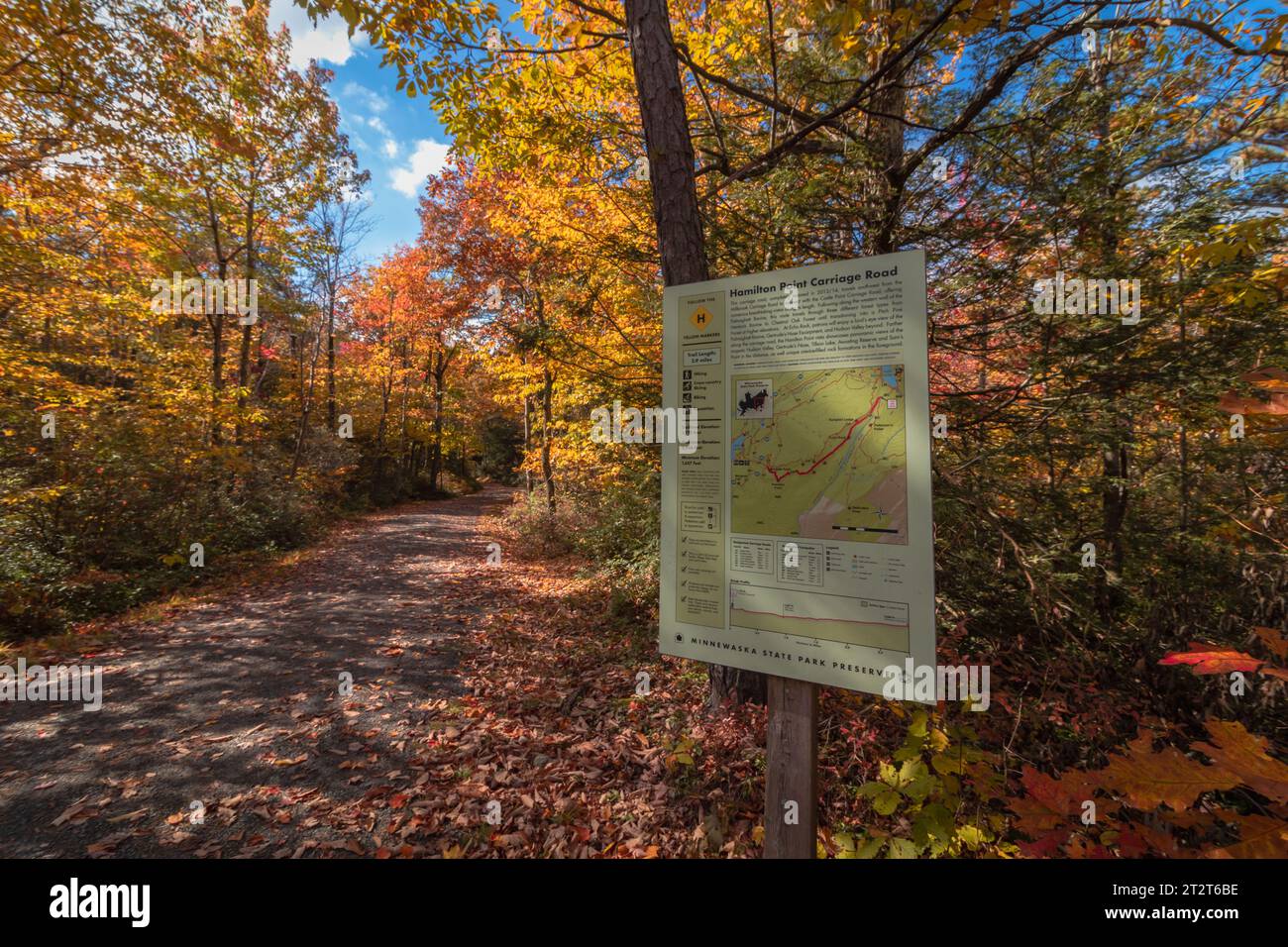 Kerhonkson, NY USA - October 19, 2023: Hamilton Point Carriage Road ...