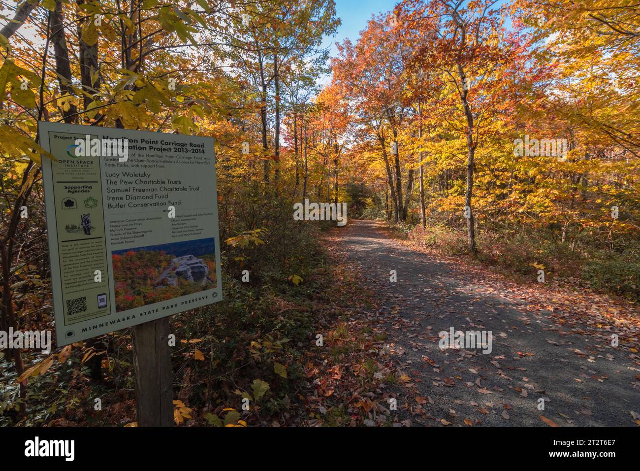 Kerhonkson, NY USA - October 19, 2023: Hamilton Point Carriage Road ...