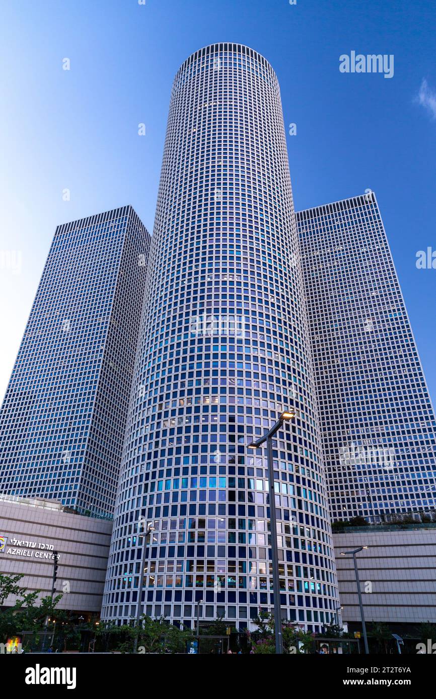 Tel Aviv, Israel - October 19, 2023 - Azrieli Center is a complex of ...