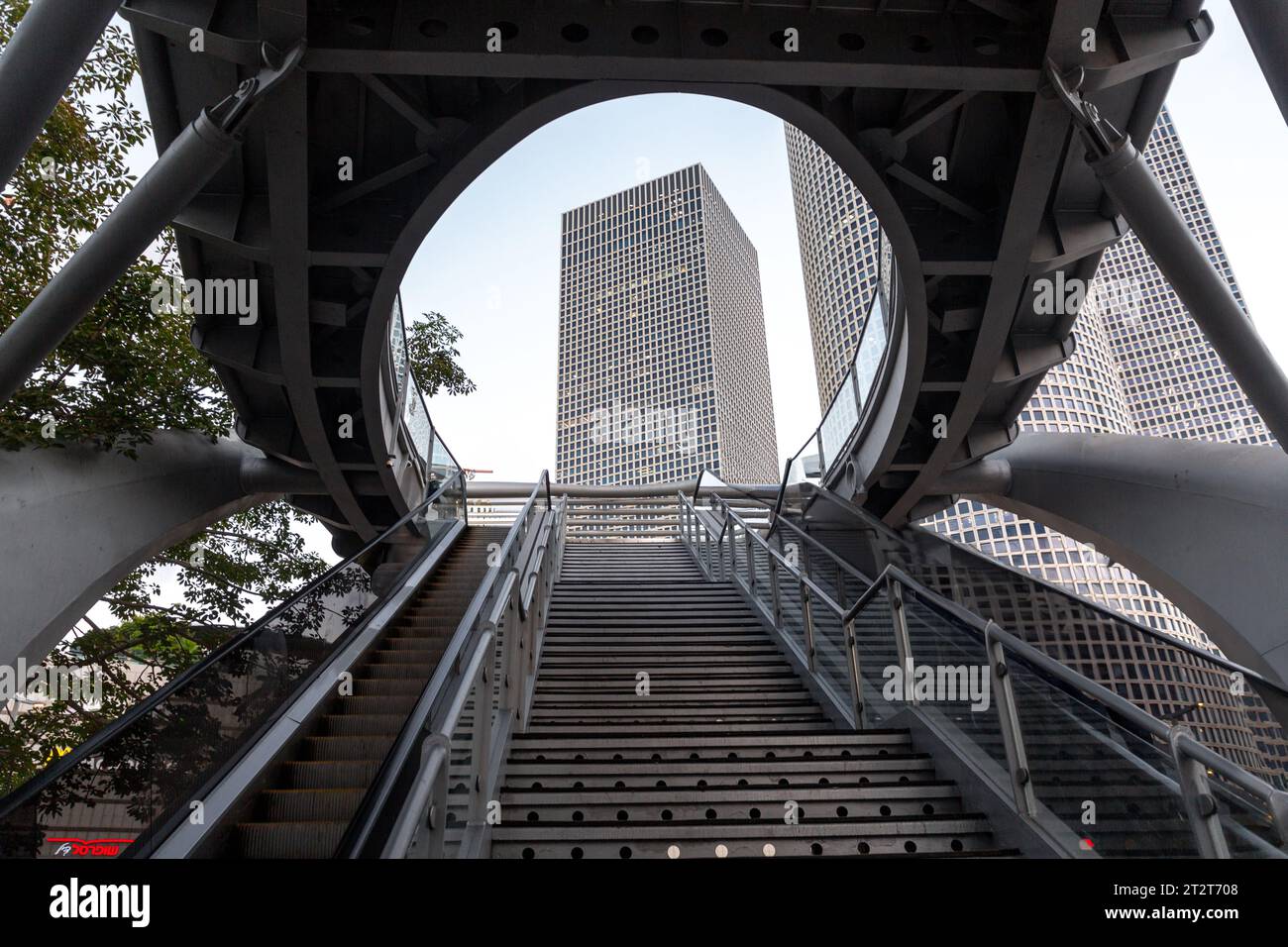 Tel Aviv, Israel - October 19, 2023 - Azrieli Center is a complex of ...